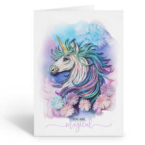 Mother's Day Quilling Card, Happy Birthday Quilling Card, Unicorn Card ...