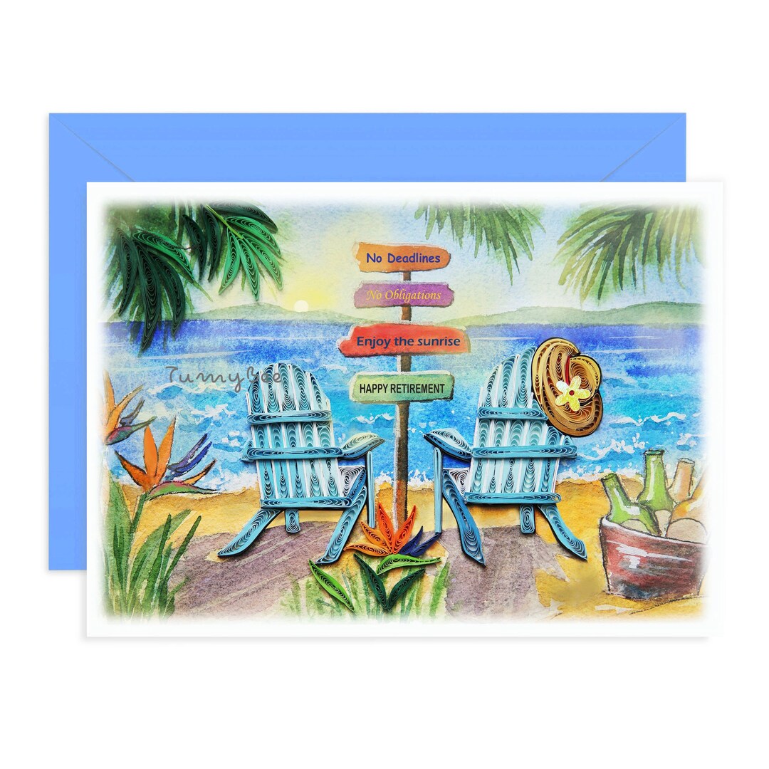 Happy Retirement Enjoy the Sunrise Quilling Card, New Adventure, Time ...