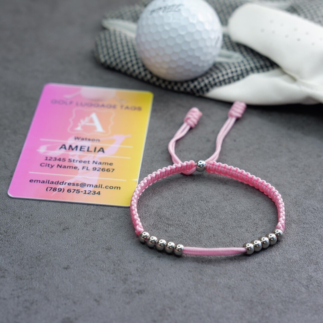 Light Pink Stainless Steel Golf Counter Bracelet, Counting Bracelet 10 ...