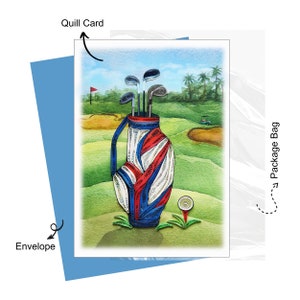 Happy Father's Day Golf Card for Dad, Dad Card for All Occassions, Golf ...