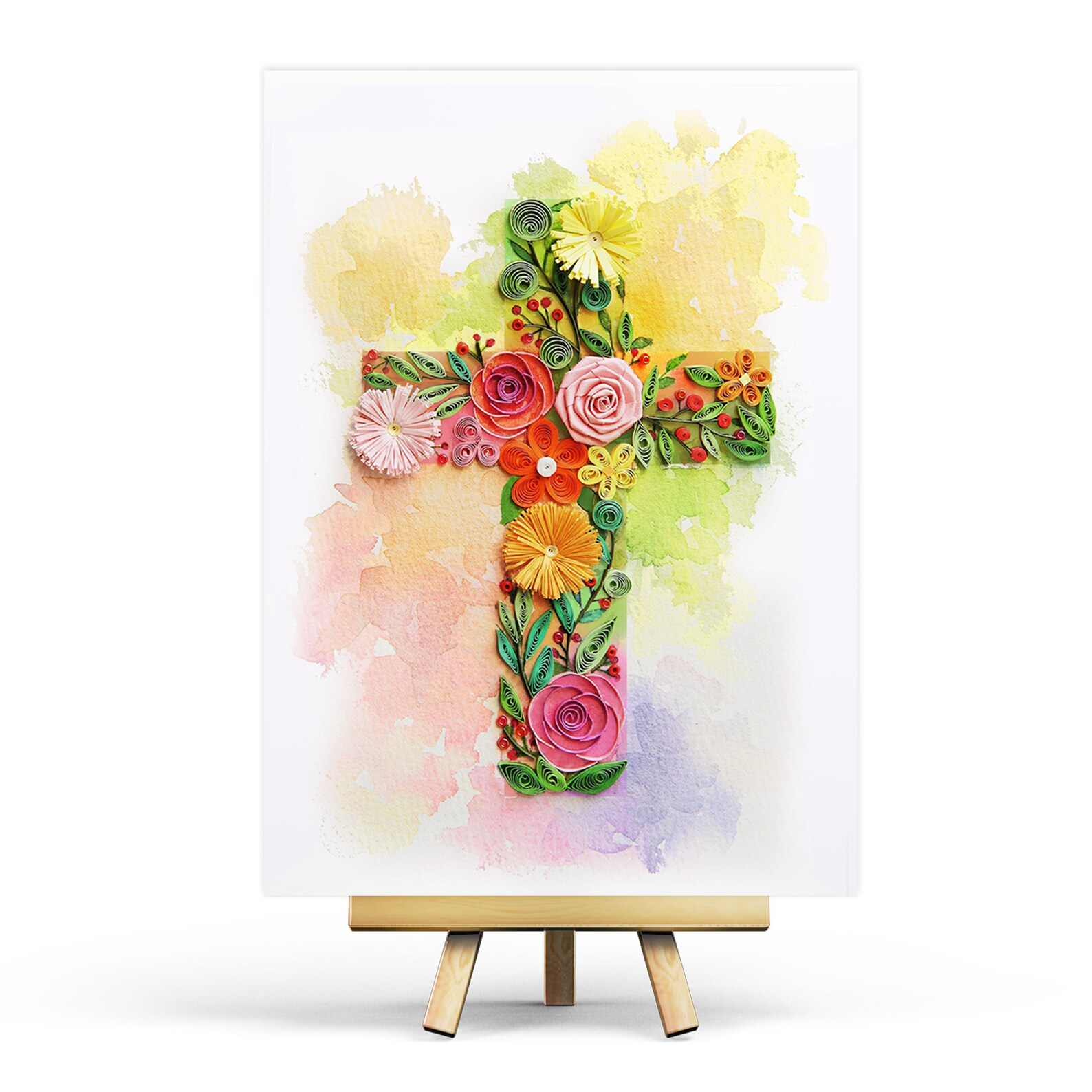 Colorful First 1st Communion Quilling Card, Pretty Baptism, Holy ...