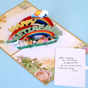 Happy Retirement Pop up Card, Rainbow Card, Time of Your Life, New ...