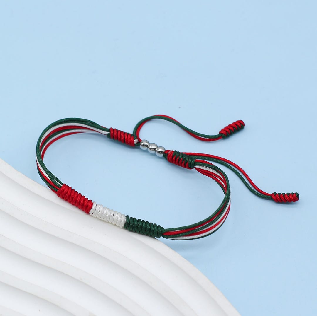 Mexico Flag Bracelet, Mexico Bracelet, Protection and Lucky Surfer ...