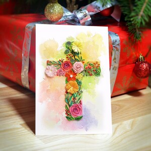 Colorful First 1st Communion Quilling Card, Pretty Baptism, Holy ...