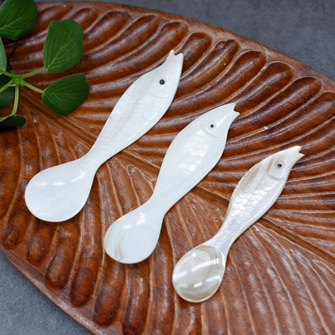 Handmade Mother of Pearl Caviar Spoon, Caviar Spoon With Fish Handle ...