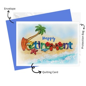 Happy Retirement Sea Theme Quilling Card, Congrats Card for Coworker ...