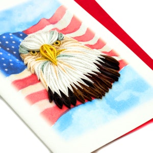USA Eagle Card, Colorful Card, Encouraging Card for Loved Ones ...