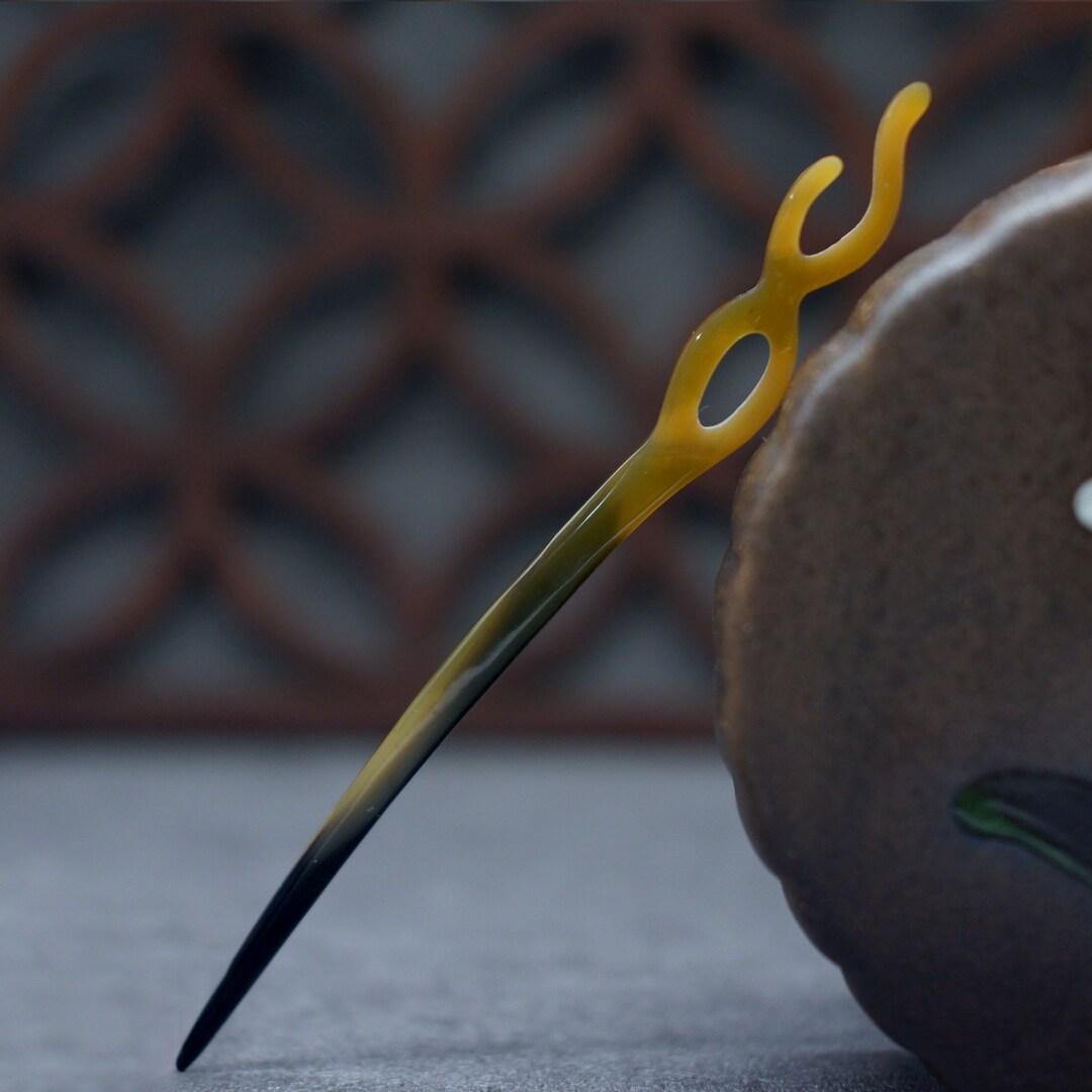 Genuine Buffalo Horn Hair Forks, Simple Stick Hair Forks, Cute Sticks ...