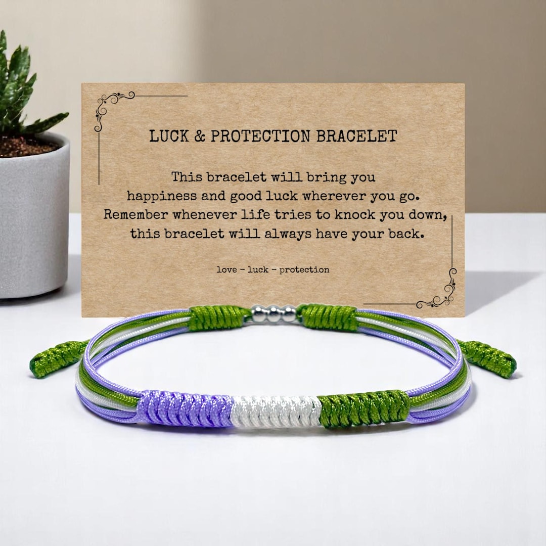 Genderqueer Pride Flag Bracelet – Genderqueer Handmade Protection ...