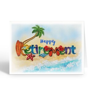 Happy Retirement Sea Theme Quilling Card, Congrats Card for Coworker ...