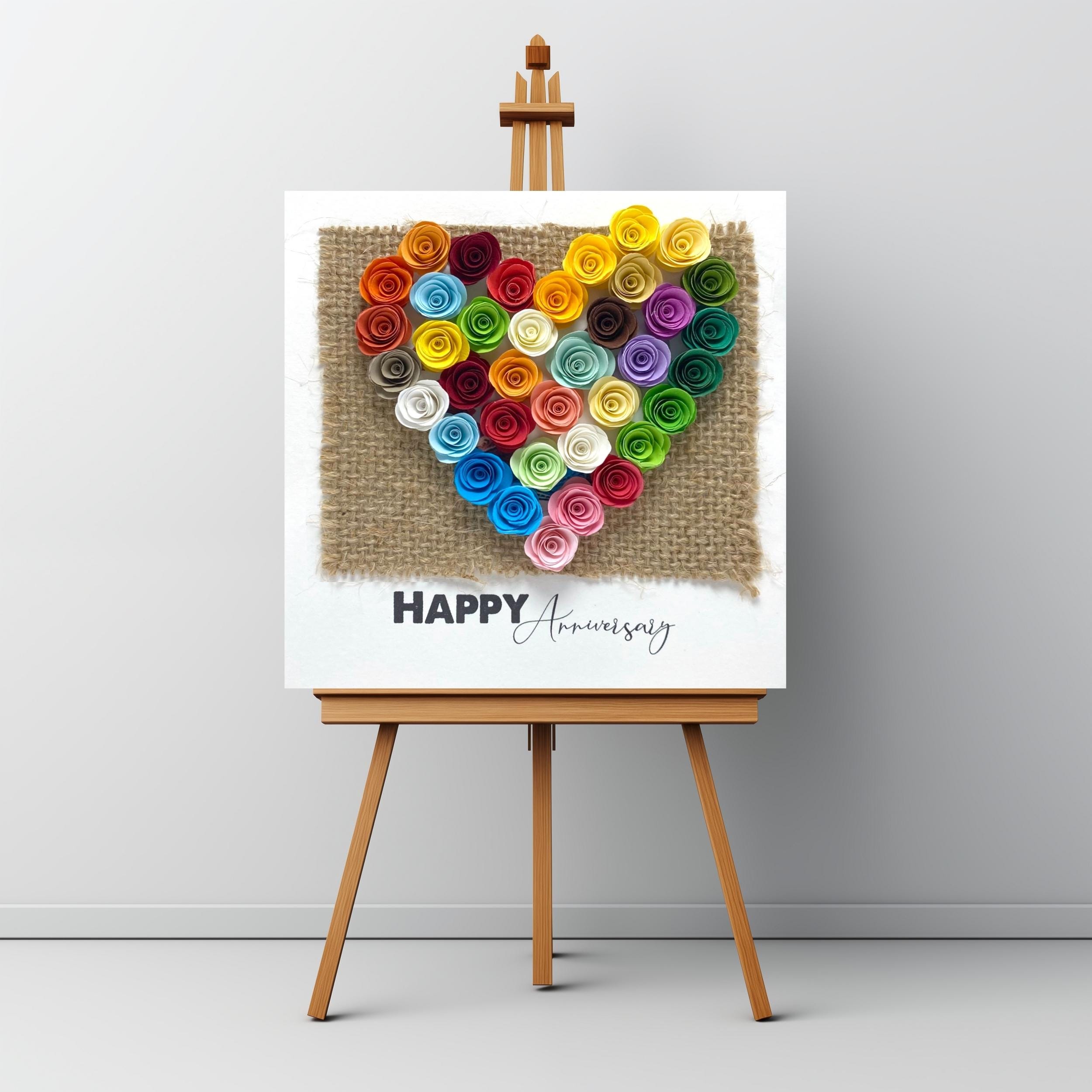 Love Anniversary Quilling Card, Romantic LOVE Anniversary Card for ...