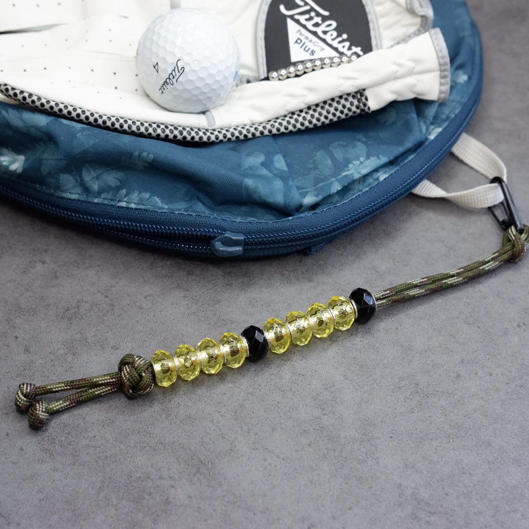 Yellow Golf Beads Count Stroke Score Counter, Durable 550 Lbs Paracord ...