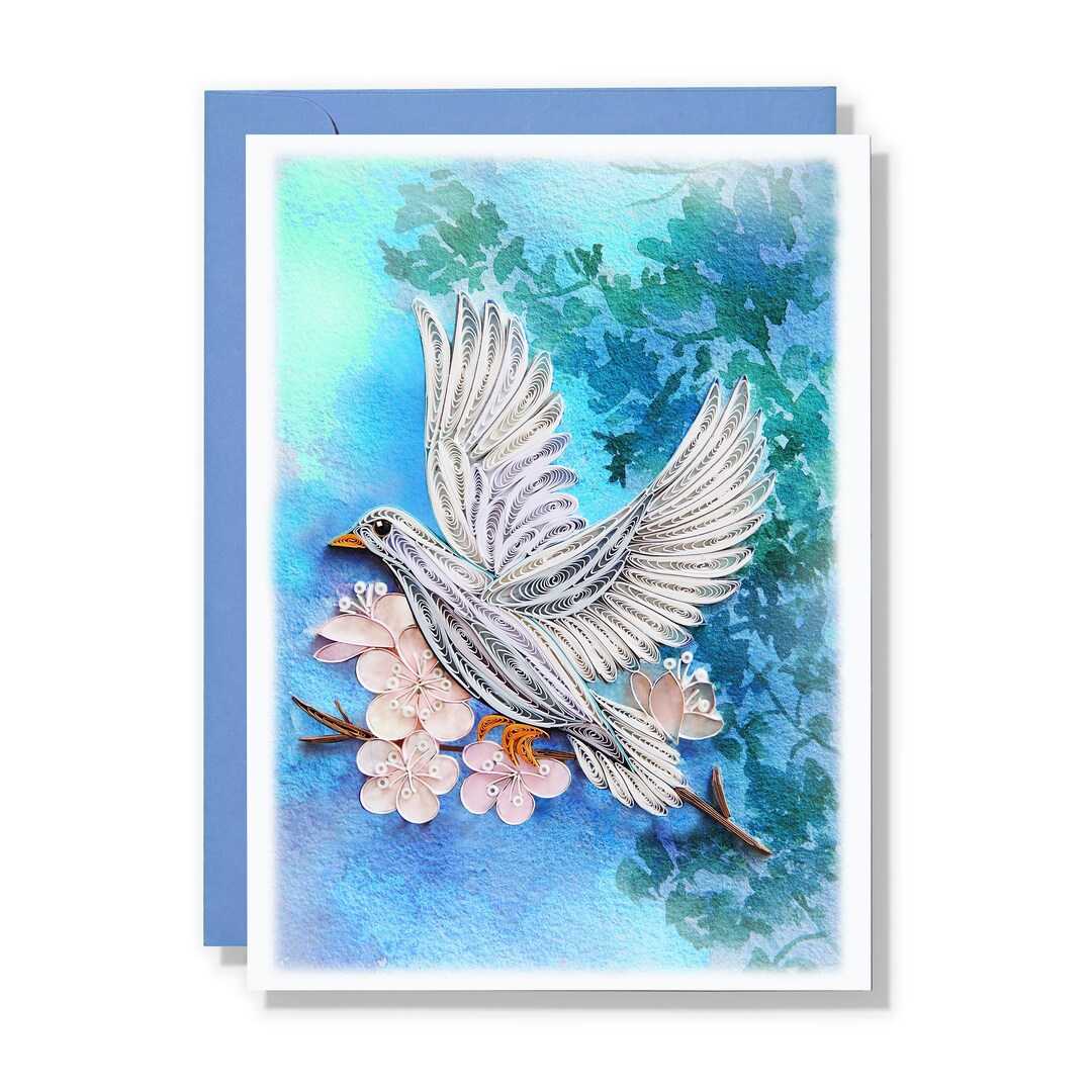 Dove Card,handmade Animal Quilling Card, Animal Greeting Card, Romantic ...