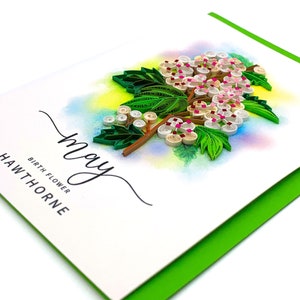 Happy Birthday Quilling Card, May Birth Flower Card, May Birthday Gifts ...