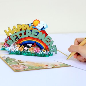 Happy Retirement Pop up Card, Rainbow Card, Time of Your Life, New ...