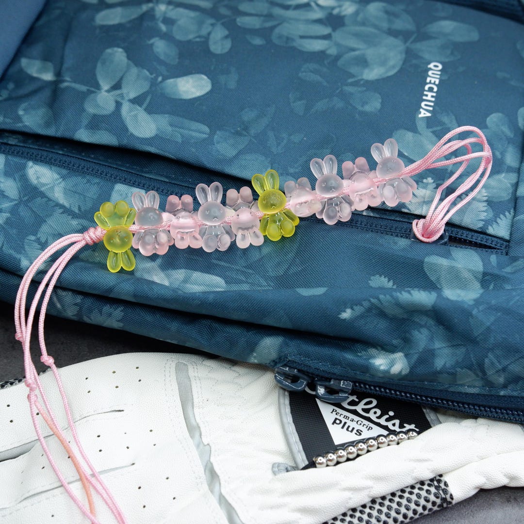 Golf Row Stroke Counter Beads, Cute Bunny Counting Bracelet 10 Sliding ...