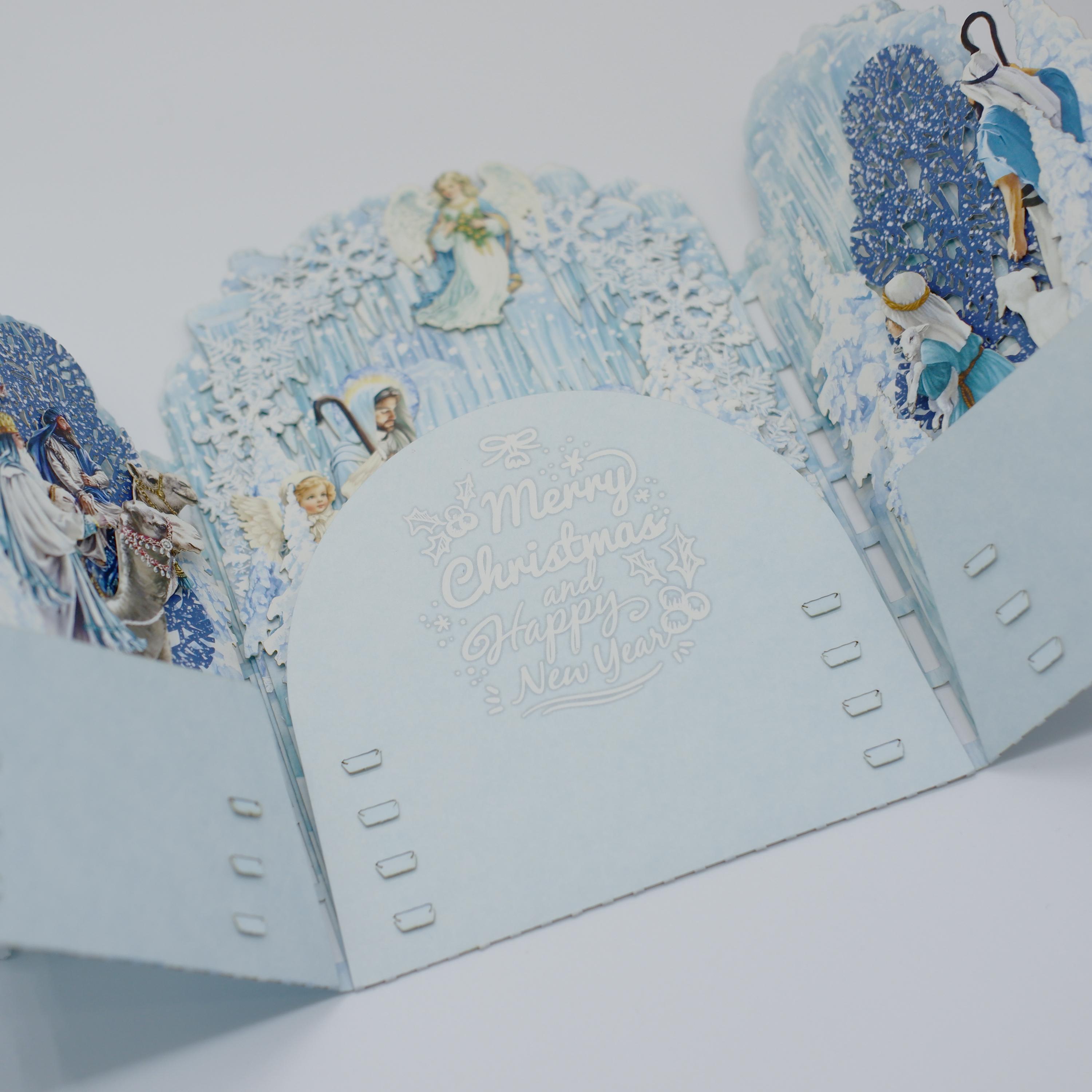 Religious Holiday Card, 3D Pop up Card, Merry Xmas Card, Christian ...