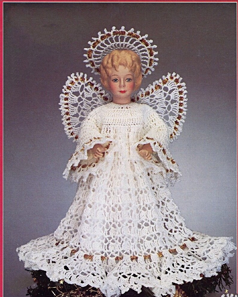 Vintage Thread Crochet Pattern Christmas Angel Doll Tree | Etsy Vintage Thread Crochet Pattern Christmas Angel Doll Tree | Etsy