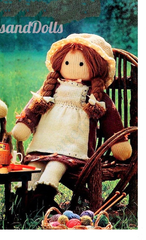 Kits & How To Vintage Knitting Pattern 36 Large Girl and Boy Soft Toy ...