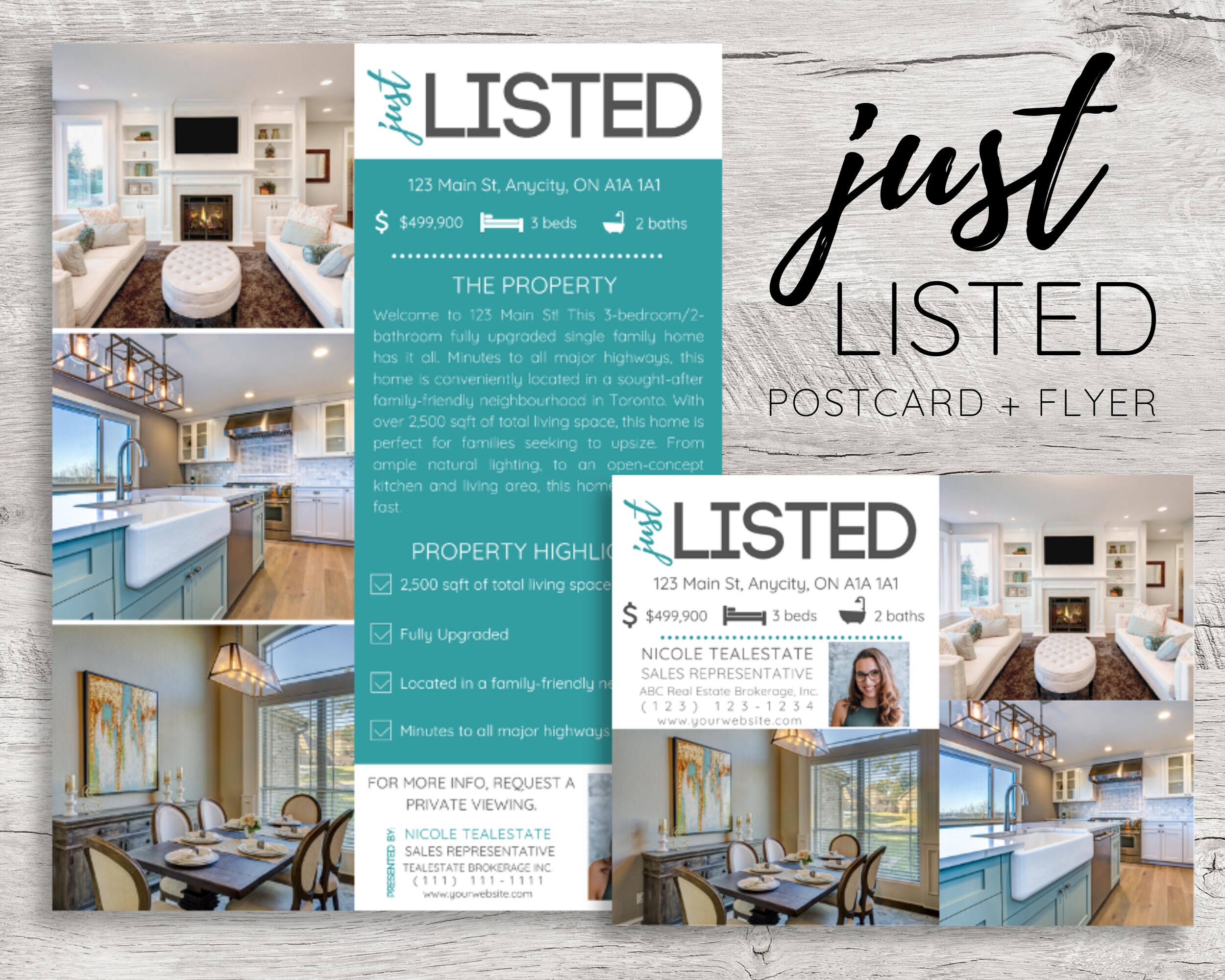 Buy JUST LISTED Flyer And Postcard Template Real Estate Online In India 
