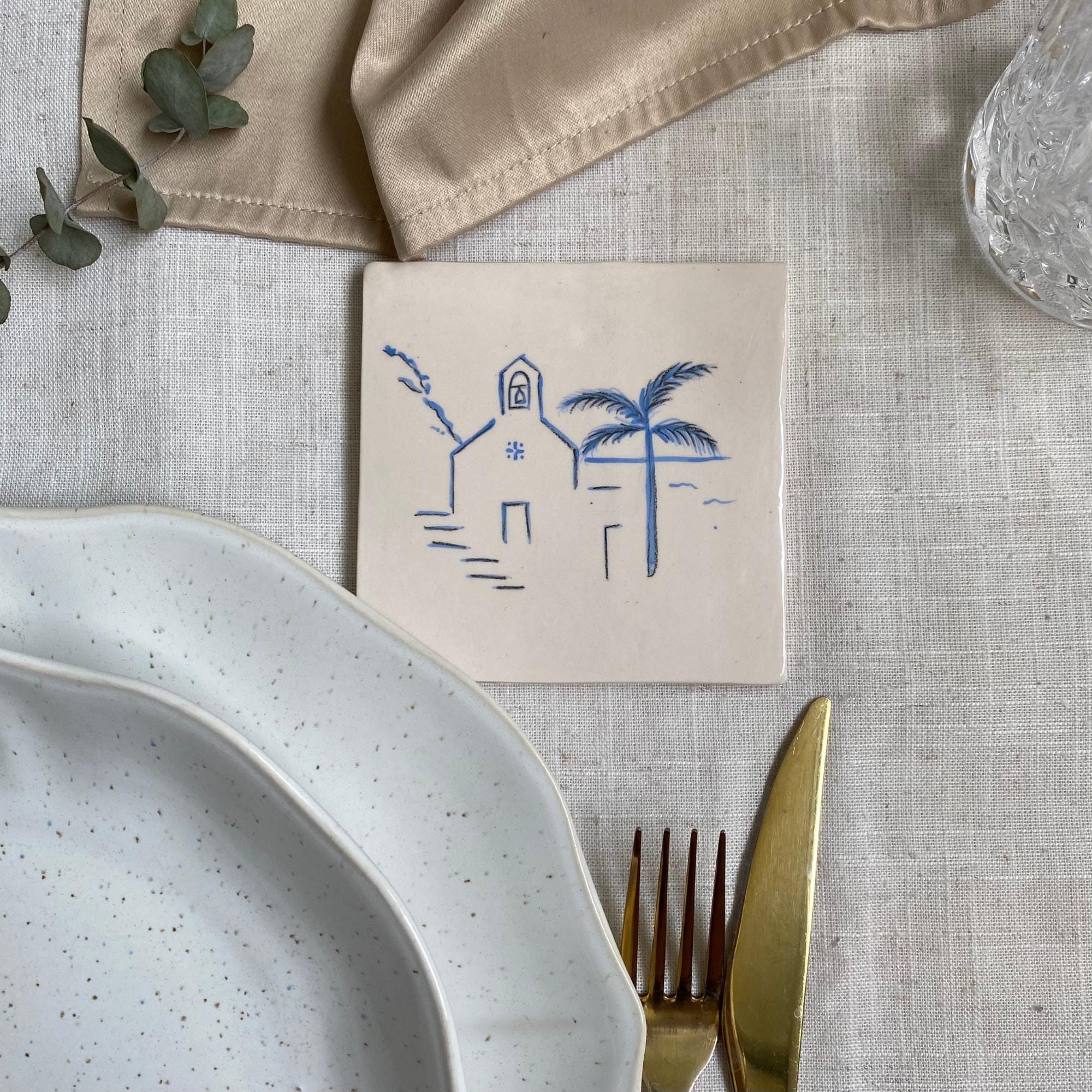 Personalized Ceramic Tile Set: Handmade Keepsake Gift - Etsy
