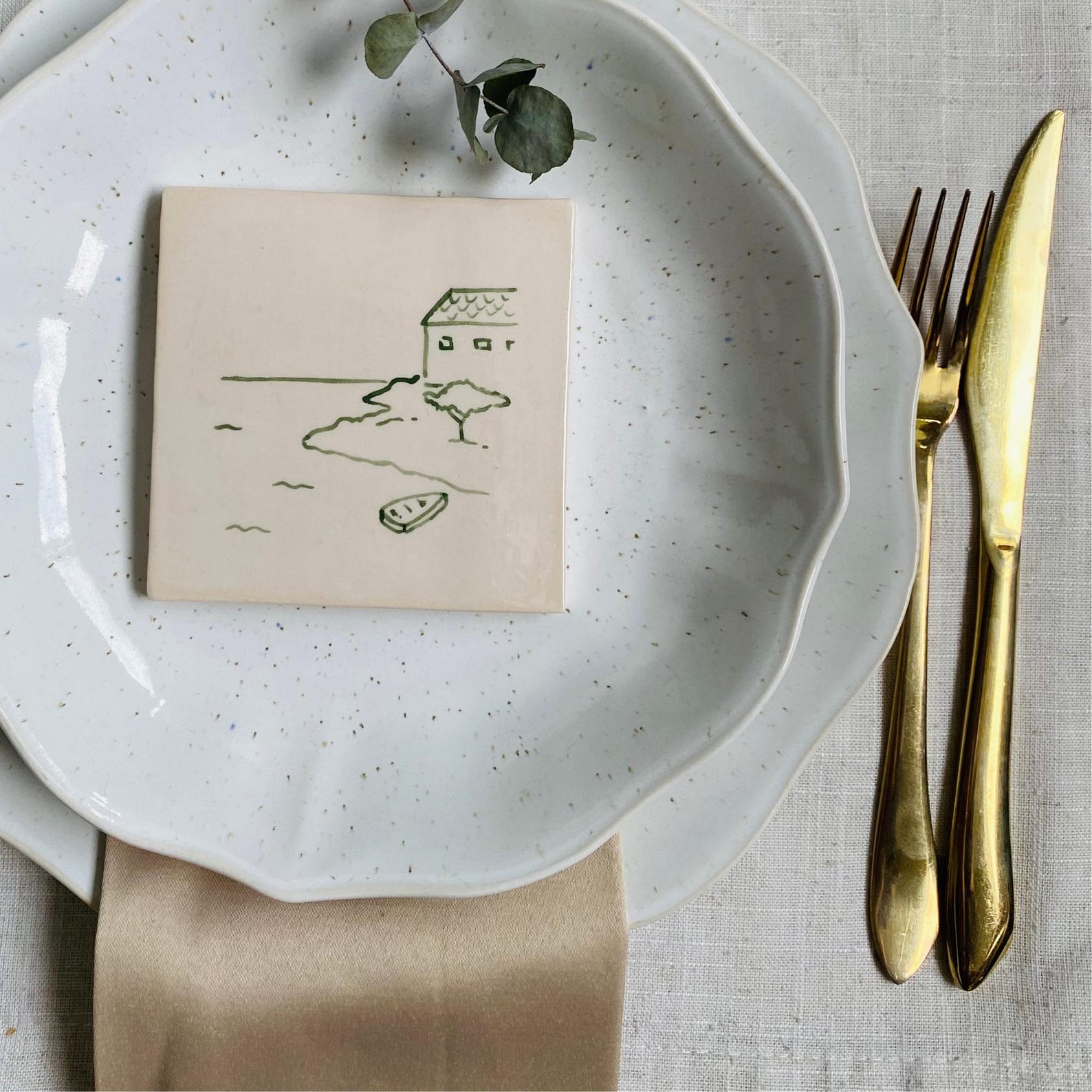 Personalized Ceramic Tile Set: Handmade Keepsake Gift - Etsy
