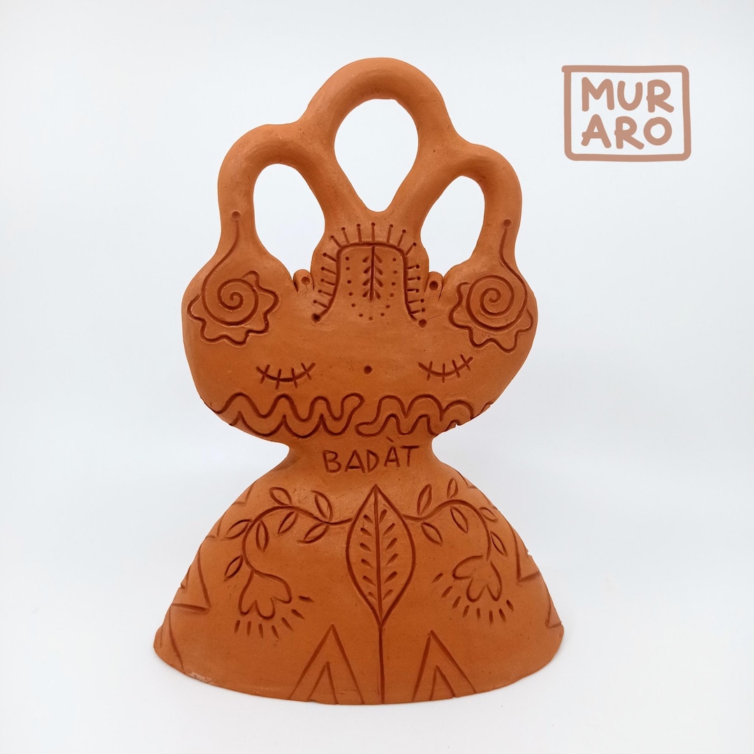 Primitive Modern Terracotta Goddess Sculpture Breast Cancer Survivor ...