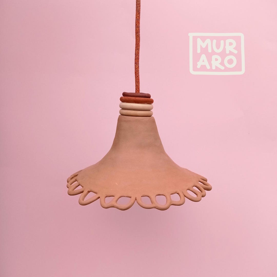 Ceramic Pendant Lamp Shade | Organic Ceiling Hanging Light | Modern ...