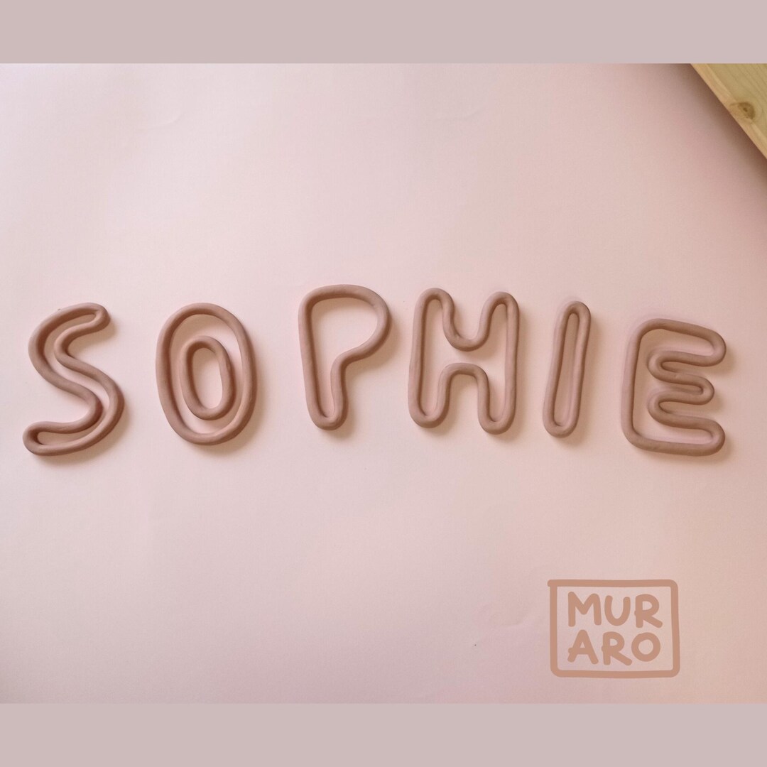 Ceramic Letters Wall Hanging | Personalized Nursery Baby Name | Boho ...