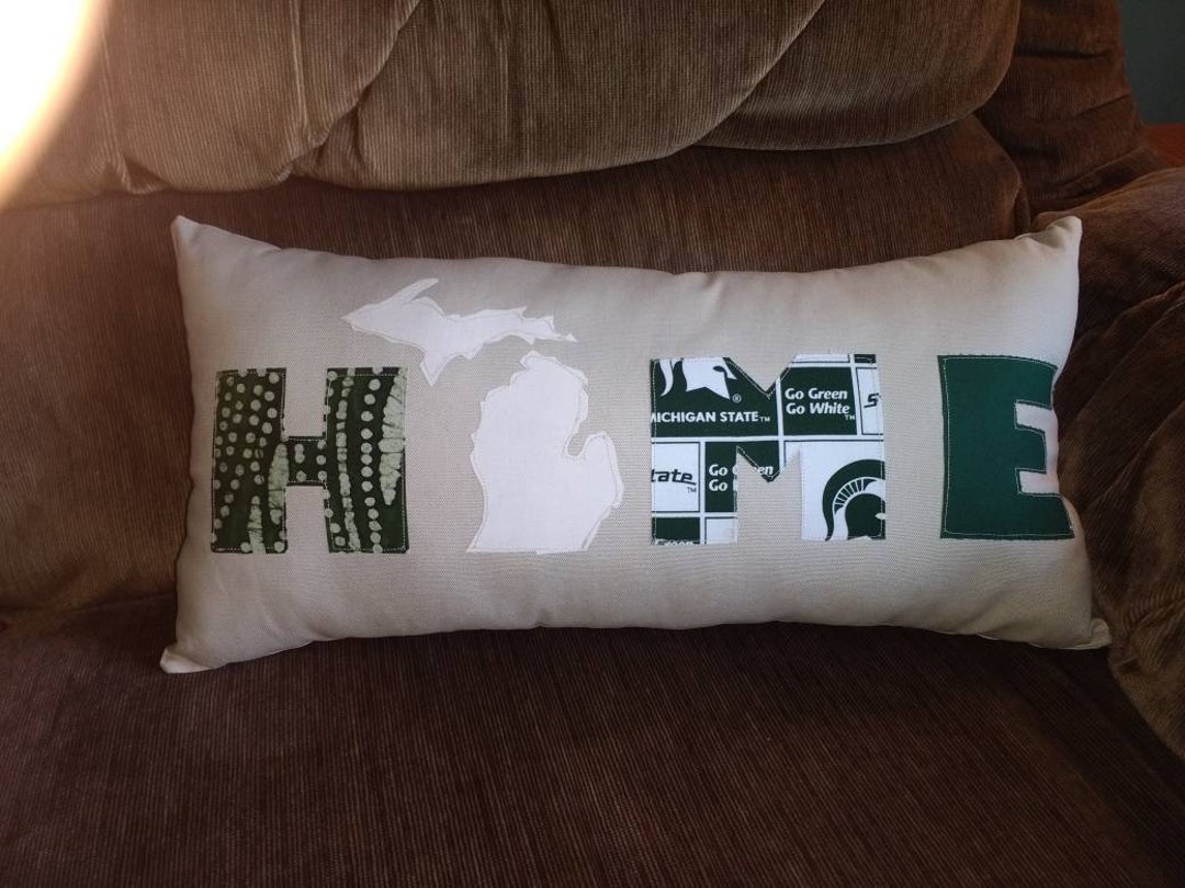 Michigan State HOME Pillow - Etsy