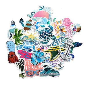 Ocean/ Beach Theme Decal Pack 45pcs * - Etsy