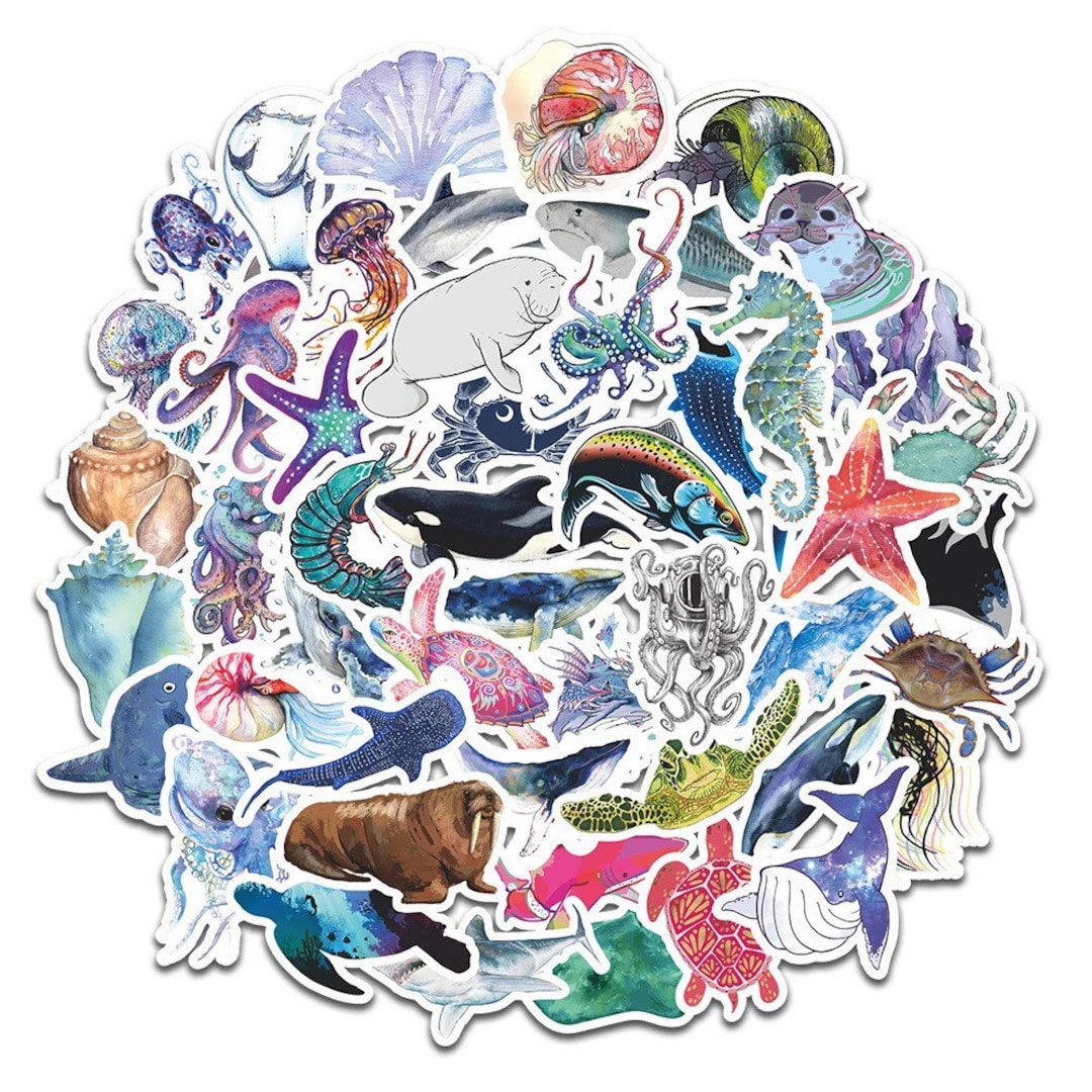 Ocean/ Beach Sea Life Theme Decal Pack 45pcs * - Etsy