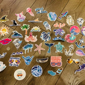 Ocean/ Beach Theme Decal Pack 45pcs * - Etsy