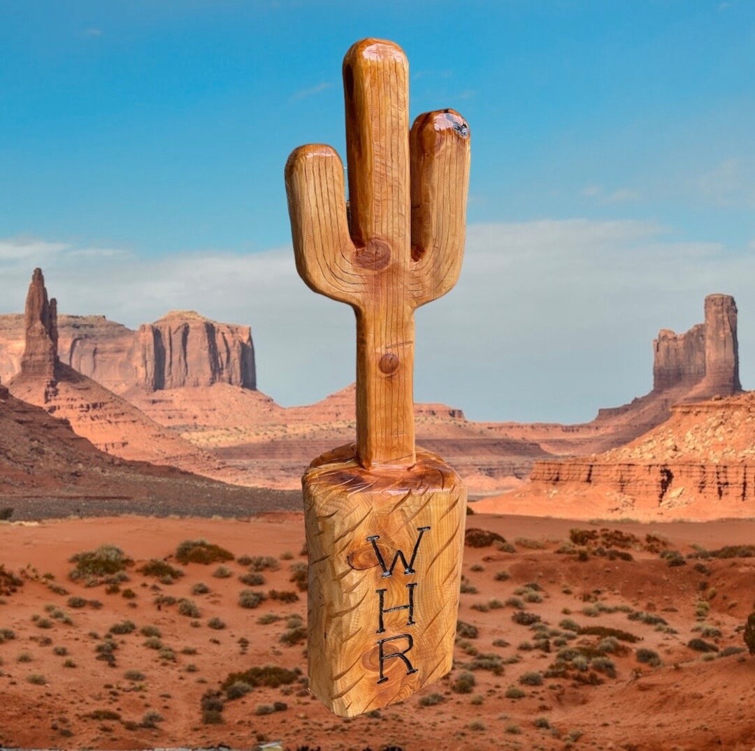 4 Ft Cactus Chainsaw Sculpture and Personalized Base !free Shipping! - Etsy