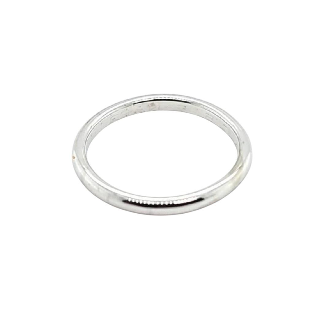 Vintage 18k White Gold 1.9mm Wide Half-round Band Ring. Size 5.5 - Etsy