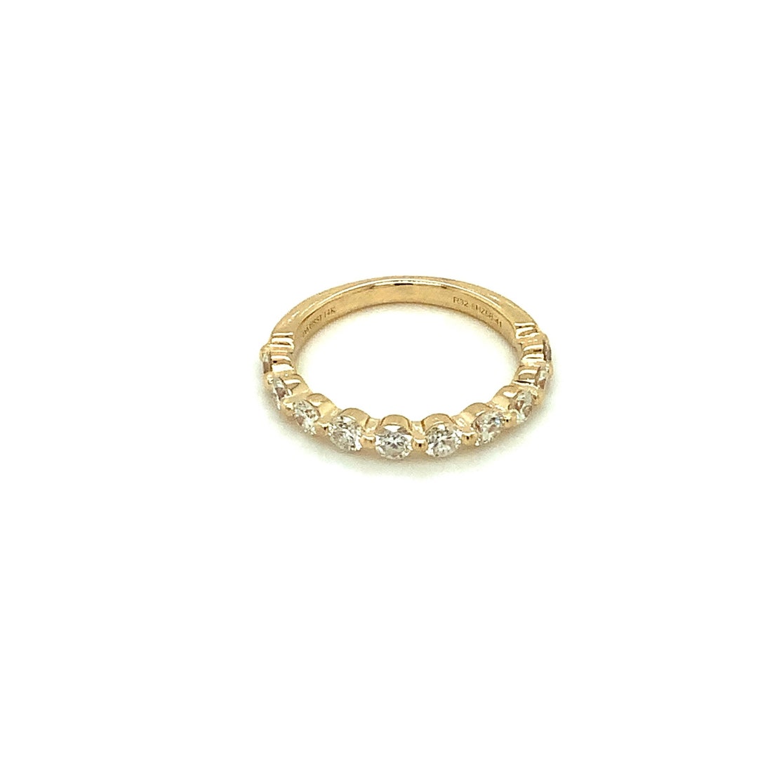 Circa 2001, Shared Prong Diamond Channel Band, 14k Yellow Gold, Size 5 ...