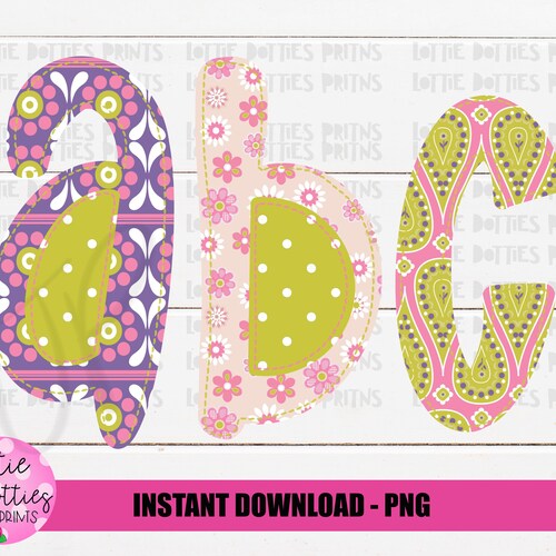 Rainbow Stripe Faux Applique Alphabet Alpha Pack Alphabet - Etsy