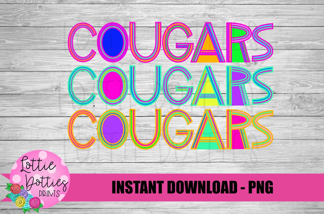 Cougars PNG Cougars Sublimation Design Digital Download - Etsy