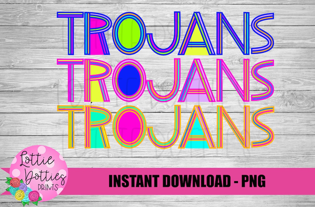 Trojans Png - Digital Designs - Mascot Team Design - Etsy