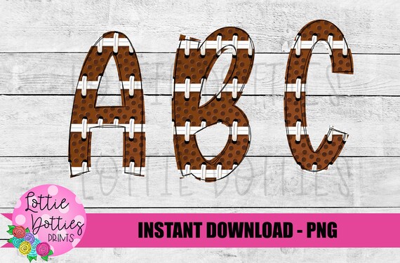 Football Alphabet Alpha Pack Alphabet Clipart Instant - Etsy
