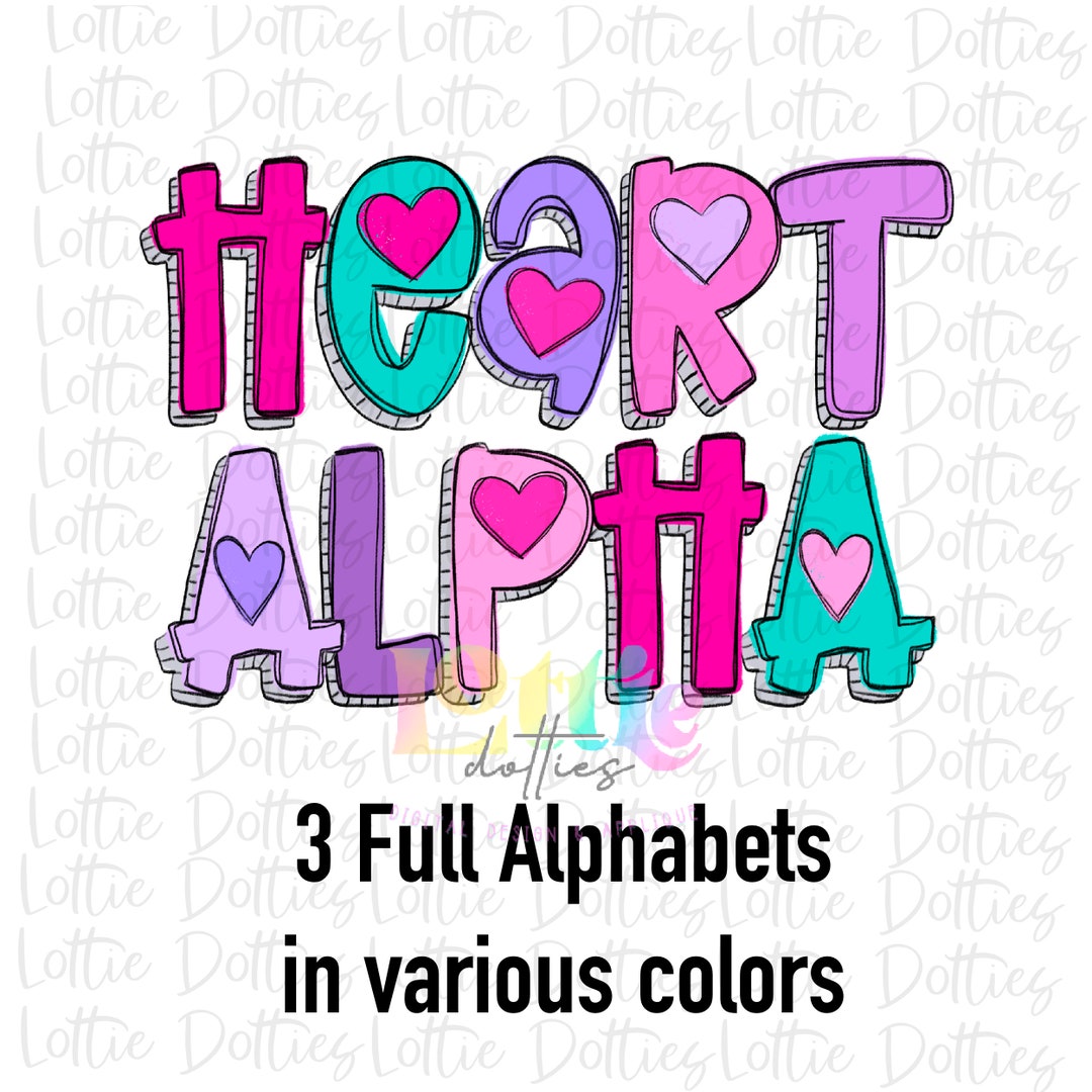 Valentine Hearts - Pop Alphabet - Alpha Pack - Alphabet Clipart ...
