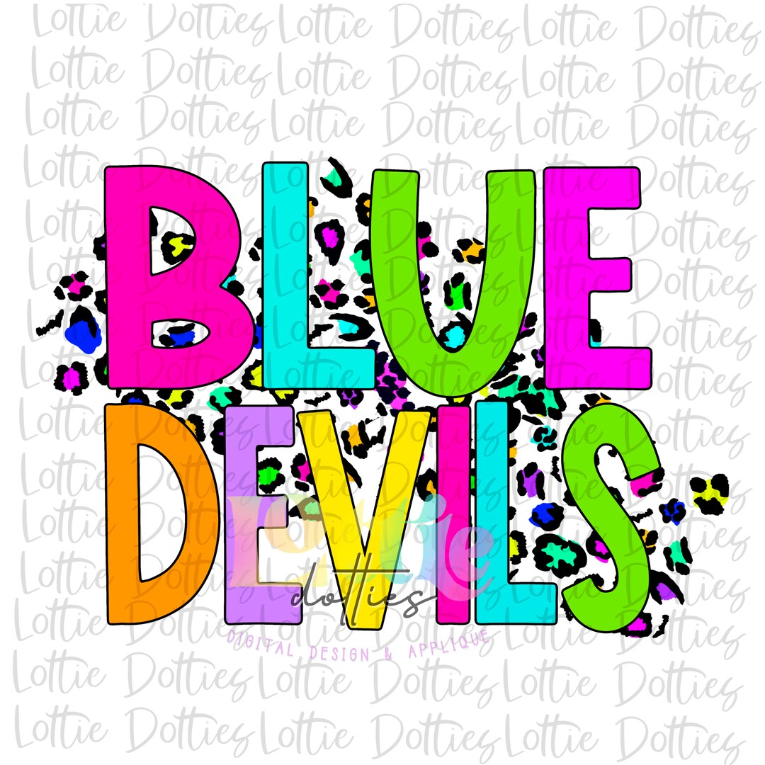 Blue Devils Png - Digital Designs - Mascot Team Design - Etsy