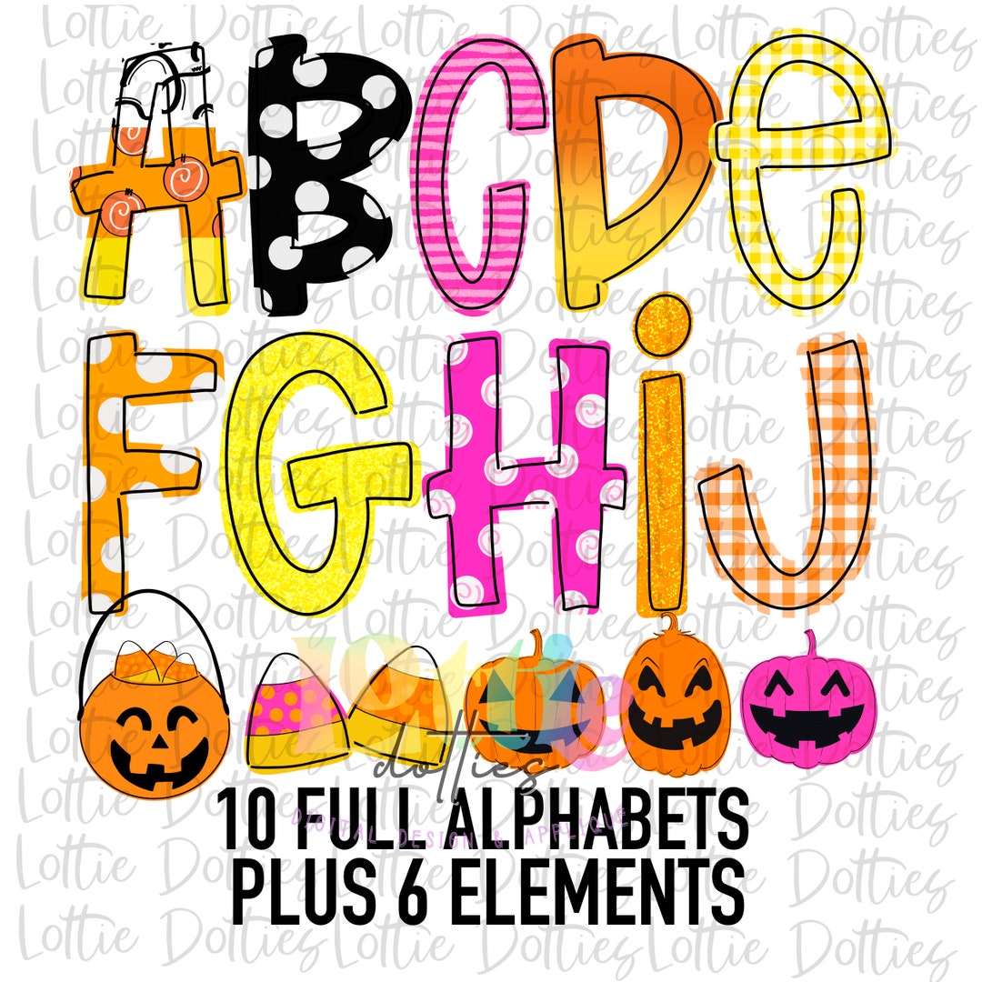 Candy Corn Alphabet - Halloween Alpha Pack - Alphabet Clipart - Instant ...