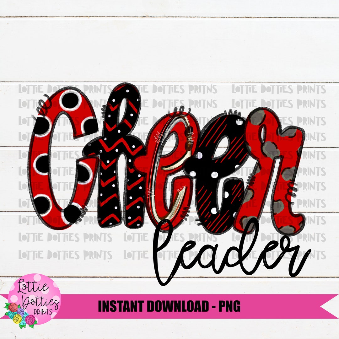 Cheer Leader Png - Cheerleader Sublimation File -red and Black ...