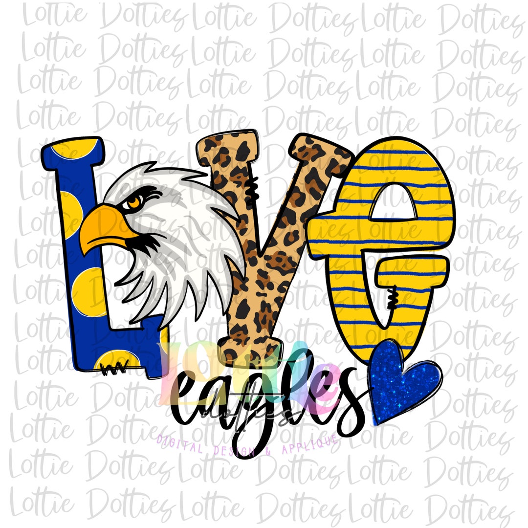 Love Eagles PNG Eagles Sublimation Digital Download Royal and Gold - Etsy