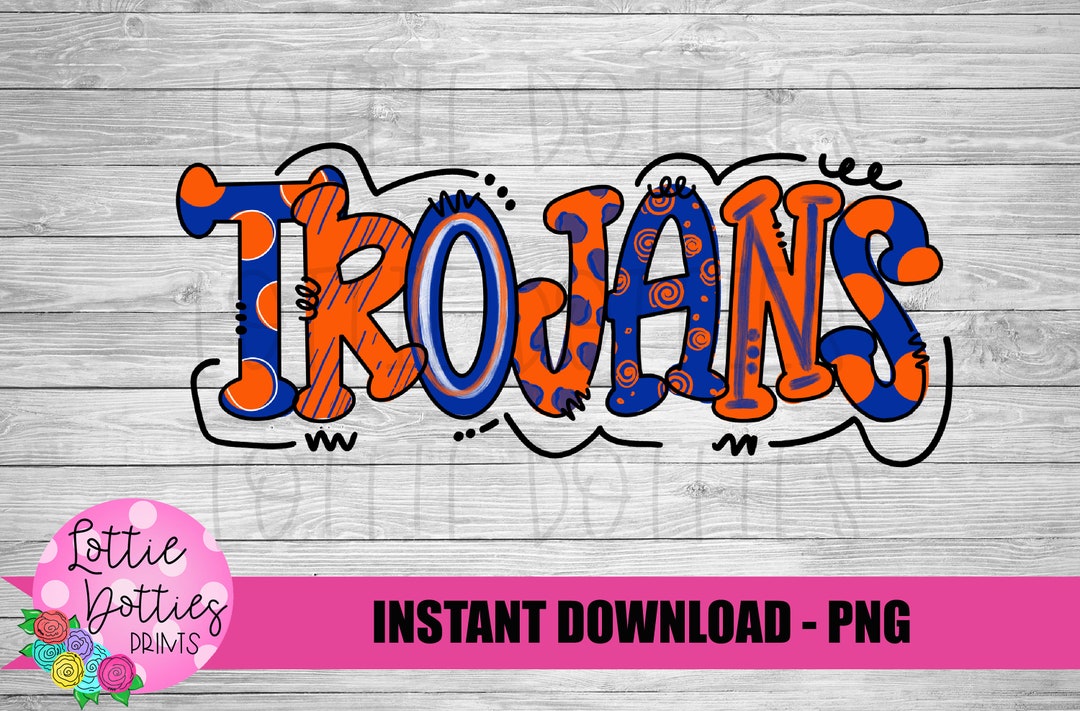 Trojans Png Digital Designs Mascot Team Design - Etsy