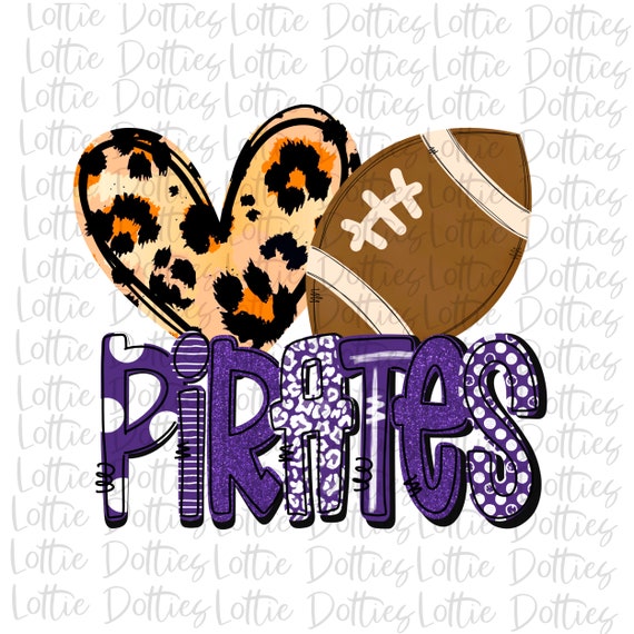 Pirates Football Png Digital Designs Mascot Team Design - Etsy