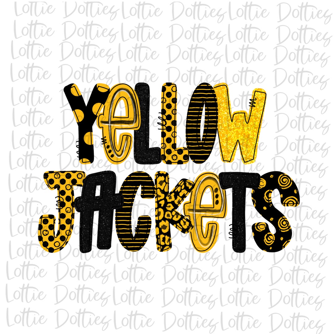 Yellow Jackets Png - Digital Designs - Mascot Team Design - Etsy