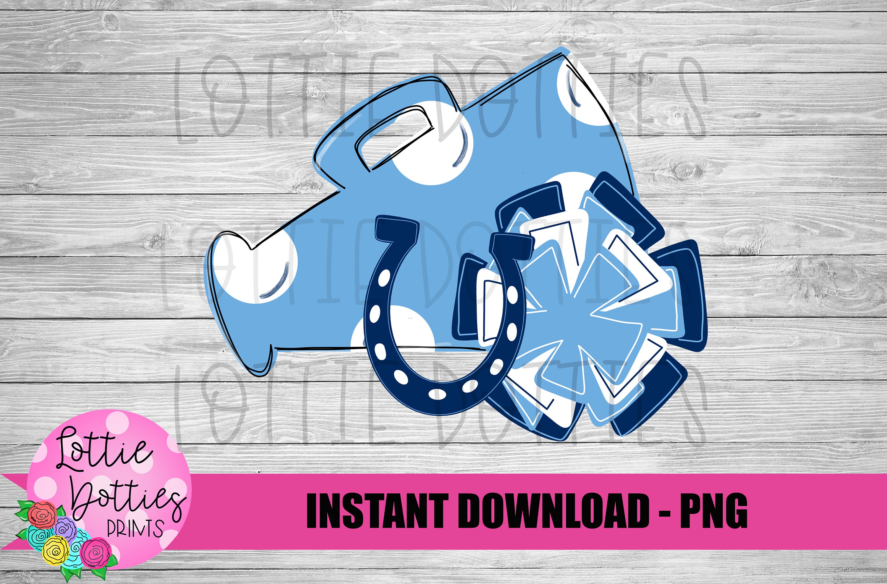 Megaphone Mustangs Png - Digital Designs - Mascot Team Design - Etsy