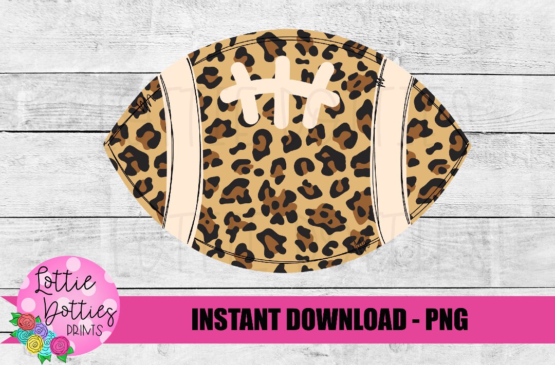 Leopard Football Png - Football Sublimation Design - Digital Download ...
